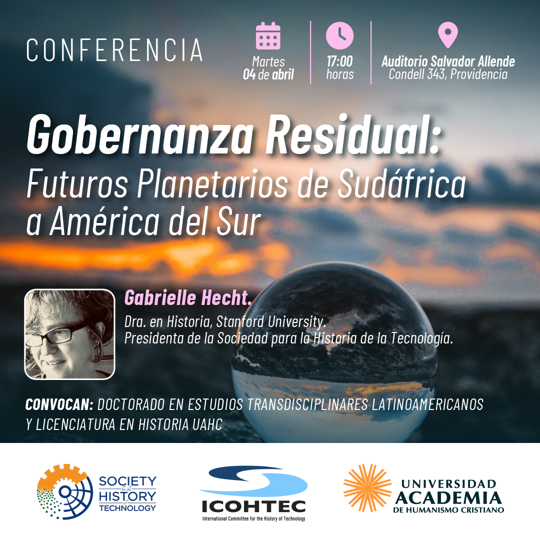 Martes 4 de abril, 17:00 hrs. Conferencia de Dra. Gabrielle Hecht ...